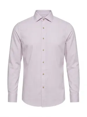 GARNET Slim Fit Cotton Button-down Dress Shirt - Oat
