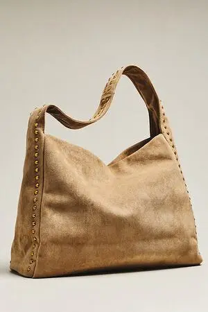 SHIRALEAH Lennon Faux Suede Hobo Bag - Beige