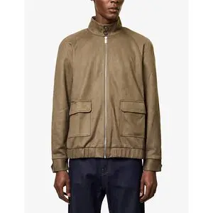 NOBL Rayne Funnel-neck Faux-suede Jacket
