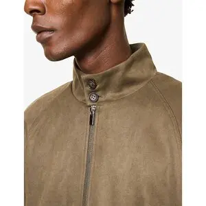 NOBL Rayne Funnel-neck Faux-suede Jacket