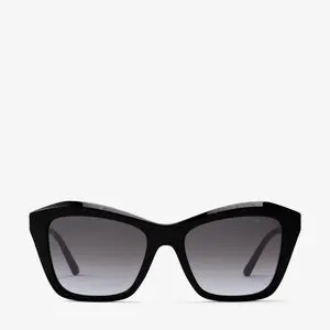 JIMMY CHOO Lexa Acetate Square Sunglasses With Gradient Grey Lenses - Black