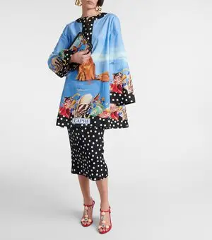 Dolce & Gabbana Capri Printed Cotton Kaftan