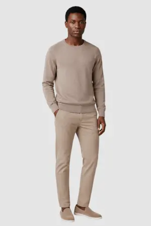 GARNET Regular-fit Lightweight Crewneck Sweater - Coffee