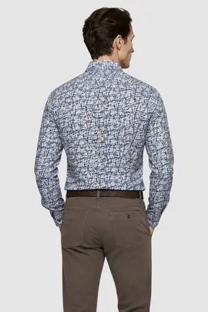 GARNET Regular-fit Abstract Print Long-sleeve Shirt