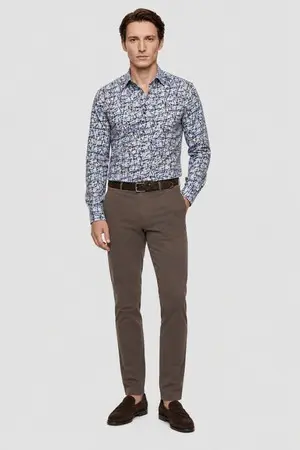 GARNET Regular-fit Abstract Print Long-sleeve Shirt