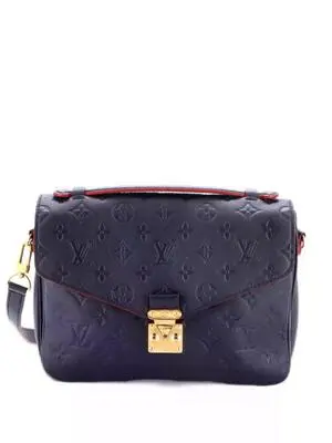 LOUIS VUITTON Pochette Metis Monogram Empreinte Leather Crossbody Bag - Blue