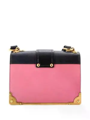 Prada Cahier Leather And Saffiano Leather Small Crossbody Bag