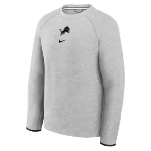 Nike Detroit Lions Tech Fleece Nfl Pullover Crew - Grey