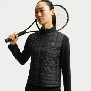 Nike Court Advantage Therma-fit Winterized Tennis Top - Black