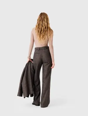 Maje Checked Suit Trousers