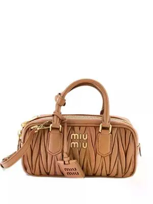 Miu Miu Arcadie Top Handle Bag Matelasse Leather Regular Satchel