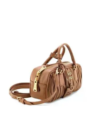 Miu Miu Arcadie Top Handle Bag Matelasse Leather Regular Satchel