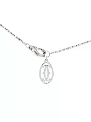 Cartier Cross Pendant 18k White Gold With Diamonds Necklace - Silver