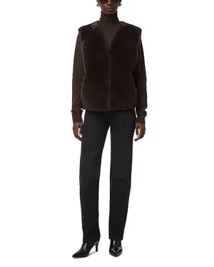 Apparis Lyle Faux Fur Vest - Espresso