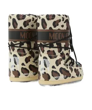 Moon Boot Print Lace-up Boots