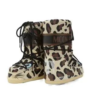 Moon Boot Print Lace-up Boots