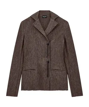 Giorgio Armani Tassel Wool Jersey Blazer