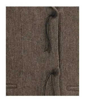 Giorgio Armani Tassel Wool Jersey Blazer