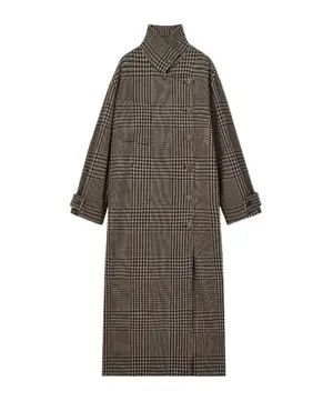 Emporio Armani Prince Of Wales Check Belted Coat - Pattern