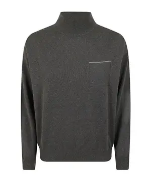 Peserico High-neck Long Sleeved Jumper - Black