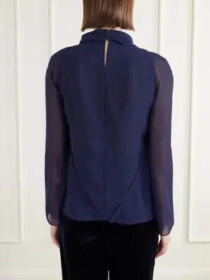 Altuzarra Draped Georgette Blouse