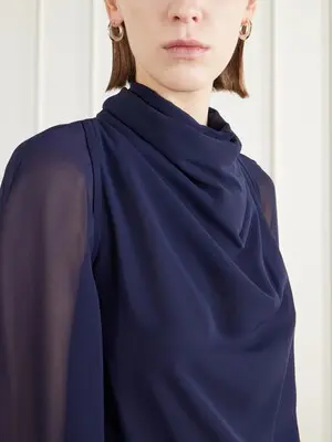 Altuzarra Draped Georgette Blouse