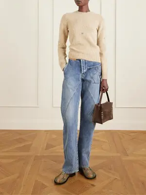 J.W.ANDERSON Crystal-embellished Suede Chelsea Boots