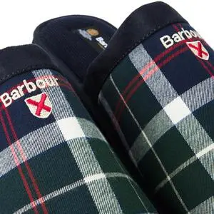 Barbour Plaid-patterned Hooded Home Slippers
