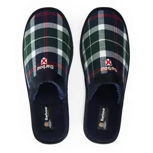 Barbour Plaid-patterned Hooded Home Slippers