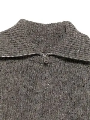 Samsøe Samsøe Saamandy Half-zip Flecked Sweater - Gray