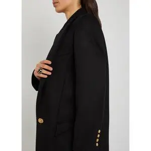 Balmain Wool Oversized-fit Overcoat