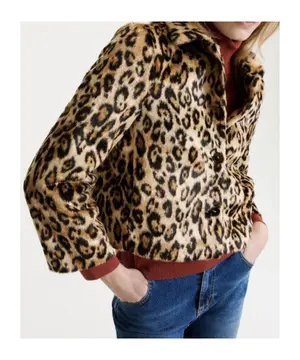 Marella Boxy Pony-skin Print Jersey Jacket