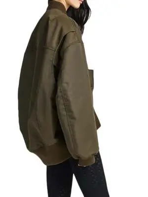 JW Anderson J.w.anderson Oversized Technical Fabric Bomber Jacket - Green