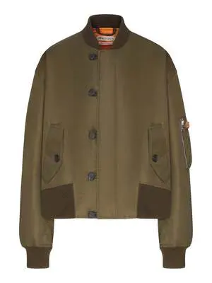 JW Anderson J.w.anderson Oversized Technical Fabric Bomber Jacket - Green