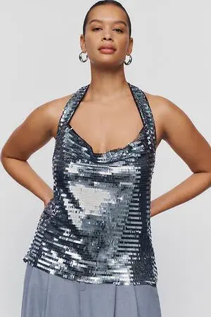 Anthropologie Sequ Chamail Halter Top