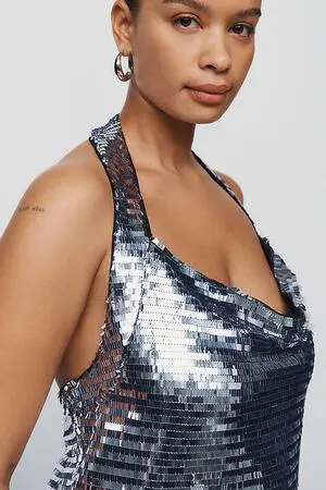 Anthropologie Sequ Chamail Halter Top
