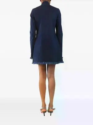 MARQUES' ALMEIDA Quarter-zip Frayed-edge Mini Dress