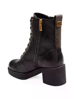 Michael Kors Bryant Lace-up Leather Combat Boots