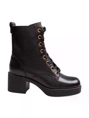 Michael Kors Bryant Lace-up Leather Combat Boots