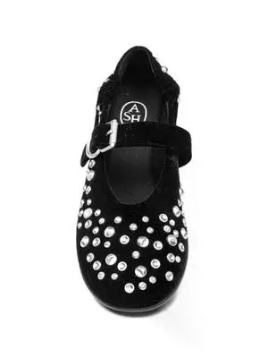 Ash Mimosa Studded Velvet Ballet Flats