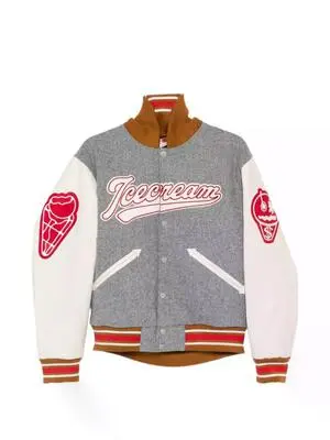 BILLIONAIRE BOYS CLUB Logo-patch Bomber Jacket - Grey