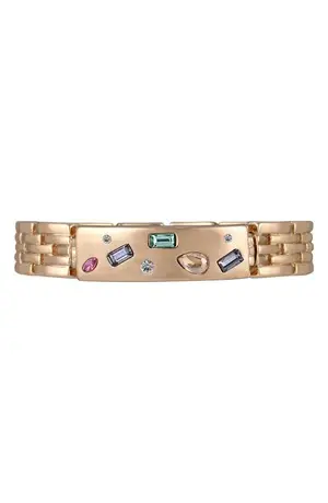 Badgley Mischka Glass Stretch Bangle Bracelet