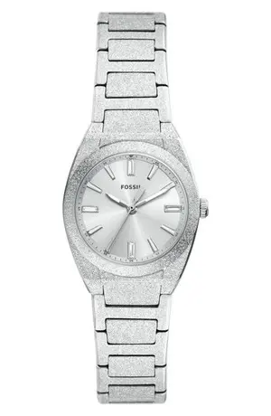 Fossil Everett Frosted Stainless Steel Watch - Silver