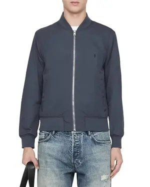 ALLSAINTS Abbot Cotton Blend Bomber Jacket - Command Blue