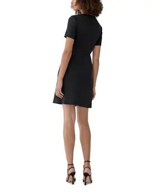 Carolina Herrera Short Sleeve A Line Mini Dress