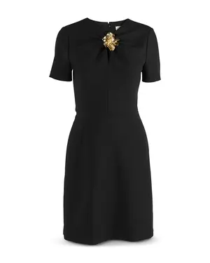Carolina Herrera Short Sleeve A Line Mini Dress