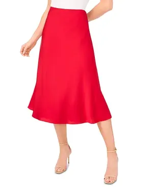 CECE DUPRAZ Bias Cut Midi Skirt - Stoplight