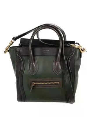 Celine Nano Luggage Leather Tote Bag - Black