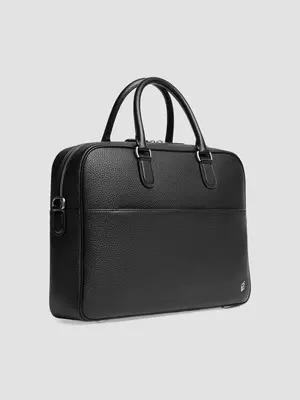 CARL FRIEDRIK Sonder Dunloe Leather Briefcase - Black