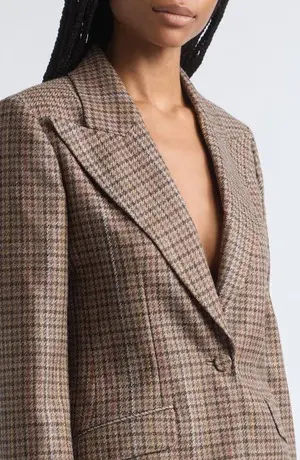 Gabriela Hearst Leiva Check Wool & Silk Jacket